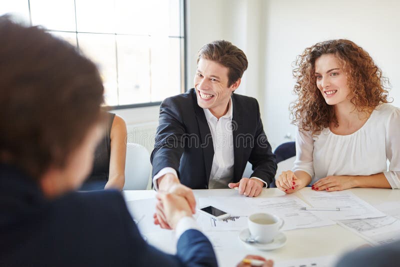 Business Cooperation between Start-up and Organization Stock Photo ...