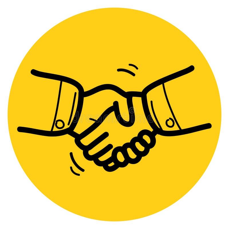 Business Handshake. Businessmen Shake Hands. Cartoon Icon Style. Vector ...