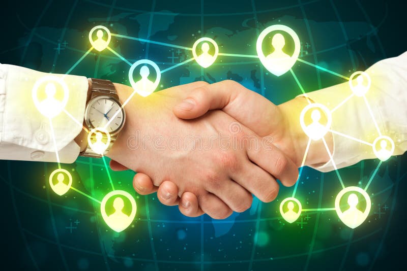 Handshake, Social Netwok Concept Stock Photo - Image of negotiating ...