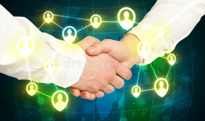 Handshake, Social Netwok Concept Stock Photo - Image of negotiating ...