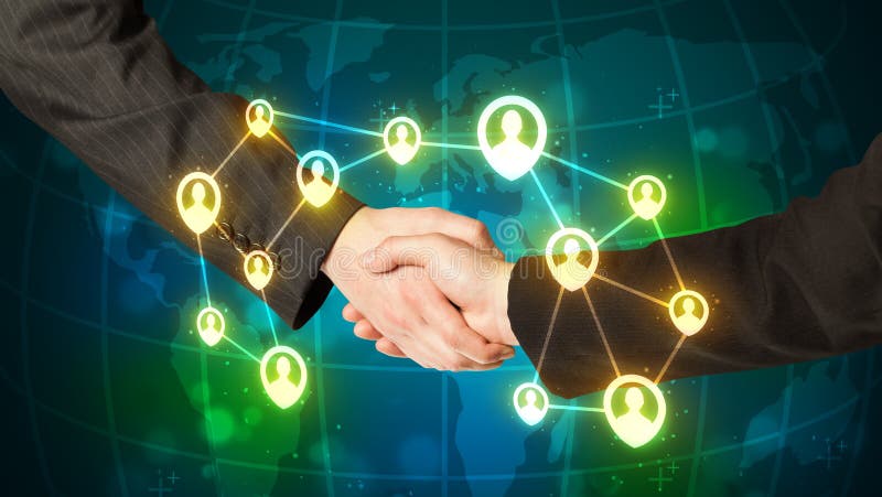 Handshake, Social Netwok Concept Stock Photo - Image of companionship ...