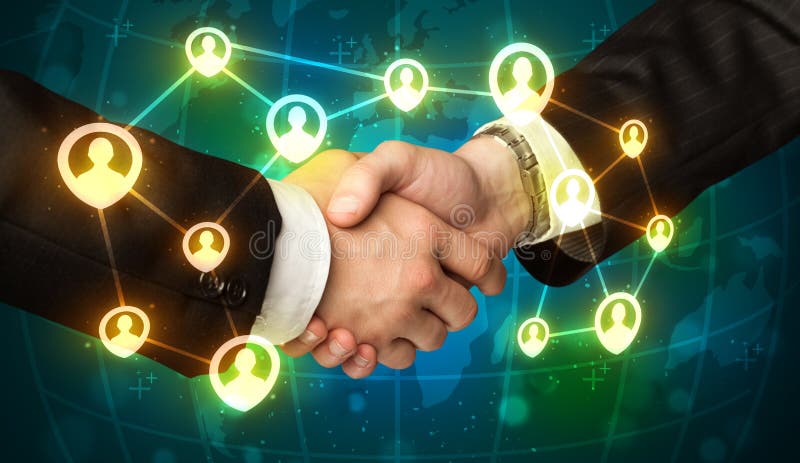 Handshake, Social Netwok Concept Stock Photo - Image of negotiating ...