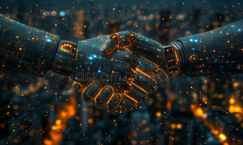 Handshake Software Technology Concept Stock Illustration - Illustration ...