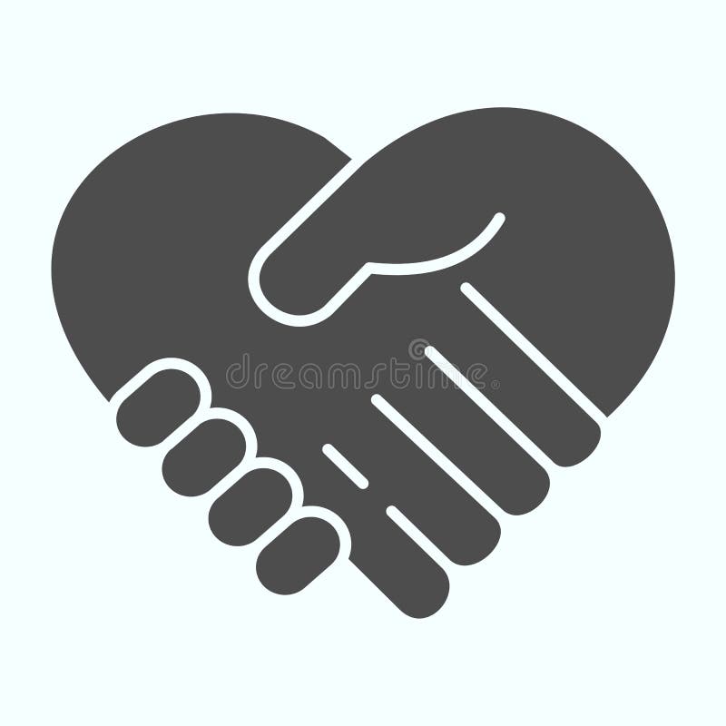 Handshake Solid Icon. One Hand Supported Other Vector Illustration ...