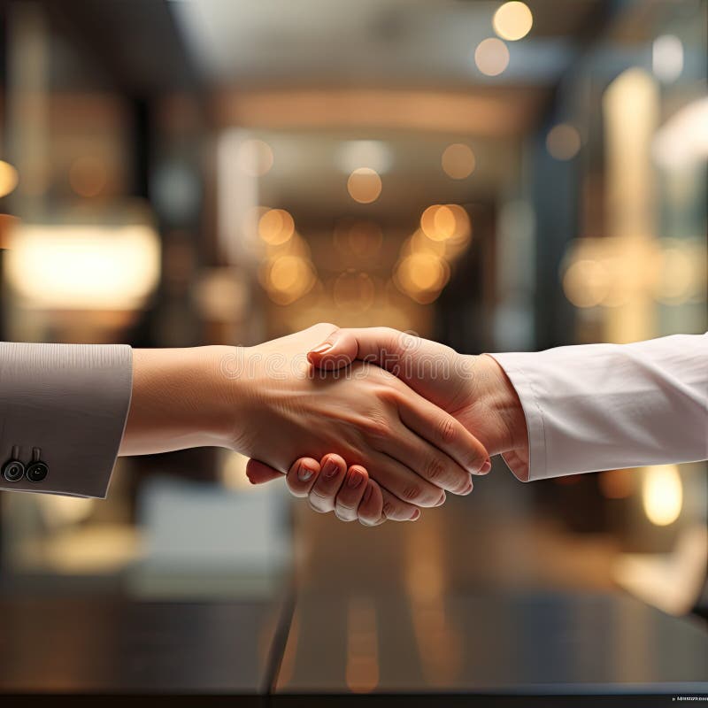 Handshake in Spa - AI Generated Stock Illustration - Illustration of ...