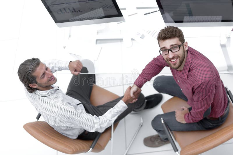 Handshake of the Staff Over a Desk Stock Photo - Image of positive ...