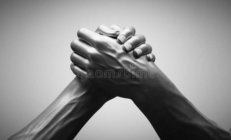 Handshake of steel hands stock image. Image of gesture - 245286821