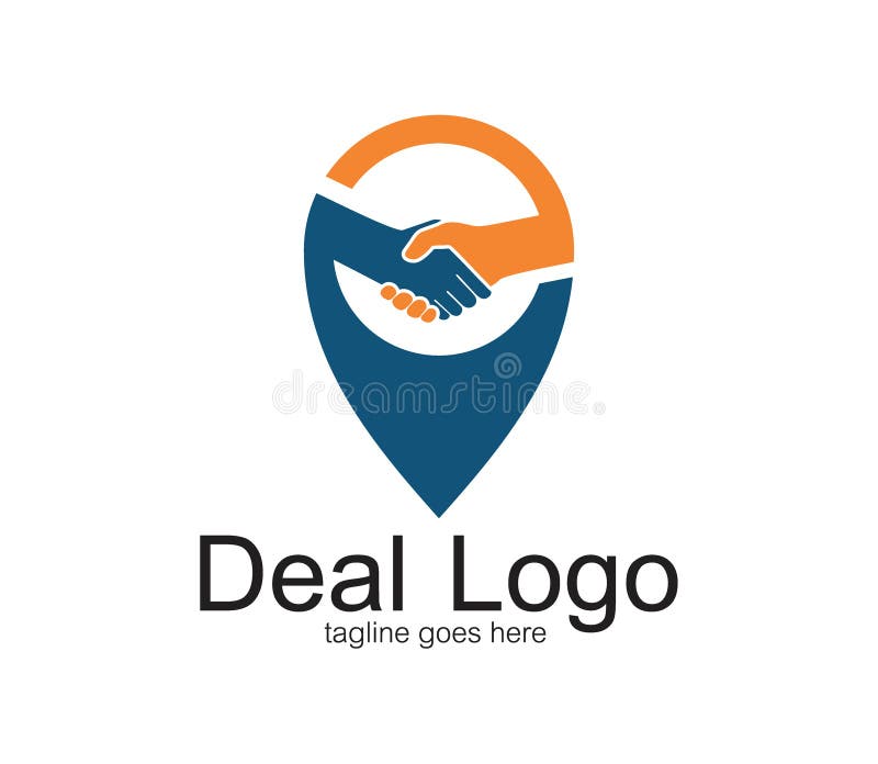 Handshake Symbol of Deal and Cooperation Vector Logo Design Inside ...