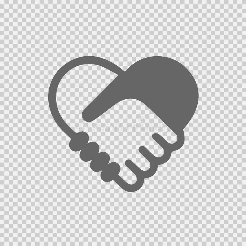 Handshake Symbol Forming a Heart Vector Icon Eps 10. Hands Shaking ...