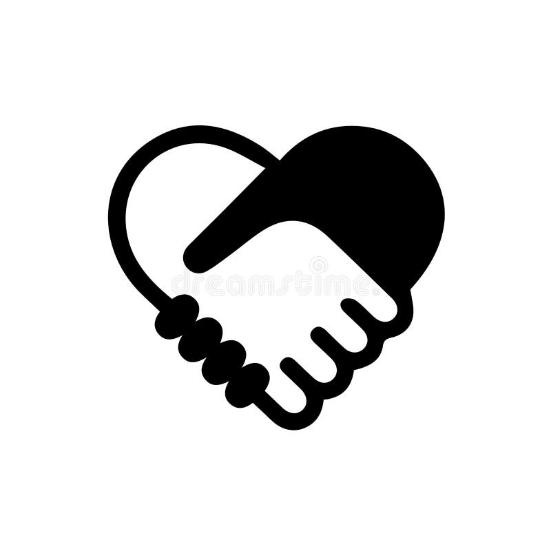 Shaking Hands Heart Logo Shaking Hands Heart Logo