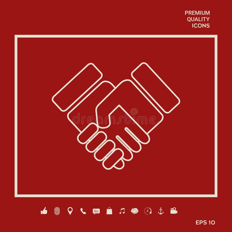 Handshake symbol stock illustration. Illustration of satisfaction ...