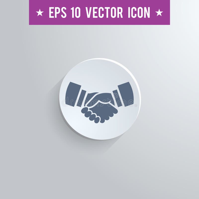 Gray Handshake Icon White Background Vector Stock Illustrations – 240 ...