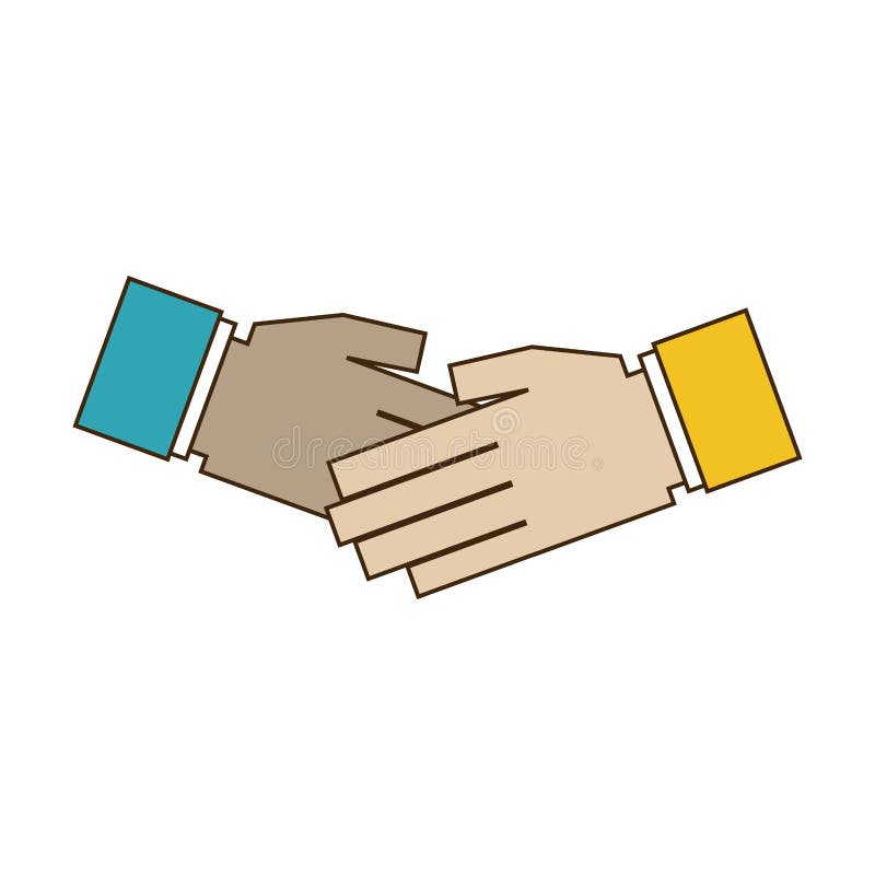 Handshake symbol isolated stock illustration. Illustration of community ...