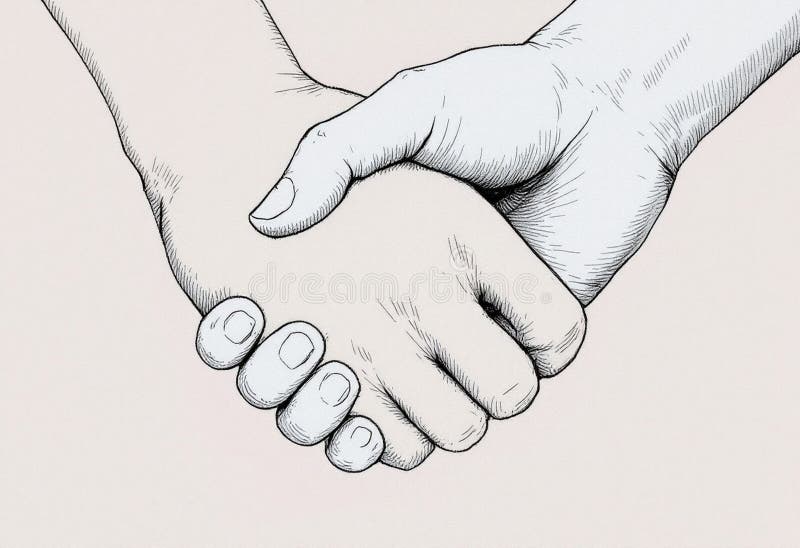 A Handshake: Symbol of Unity and Connection Stock Illustration ...