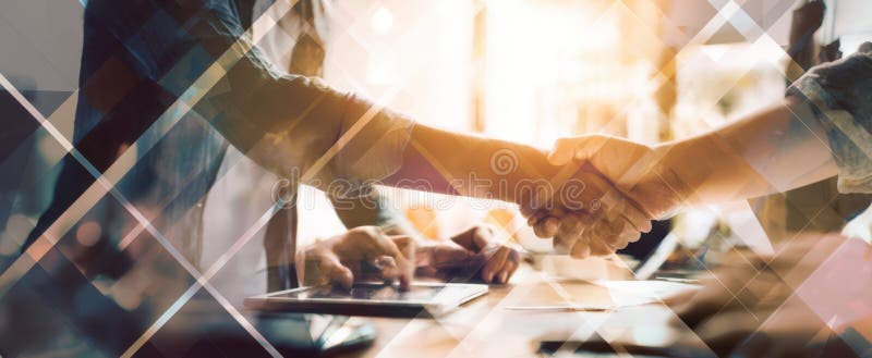 The Handshake Symbolizes a New Partnership in a Collaborative Business ...