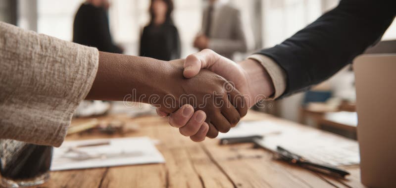 The Handshake Symbolizes Partnership and Collaboration in a ...