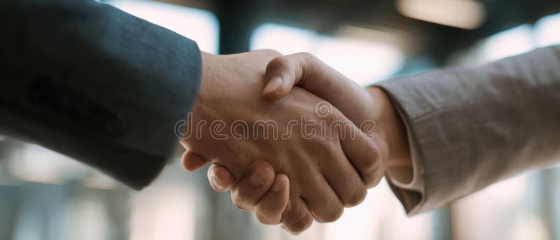 The Handshake Symbolizes Trust and Partnership in a Professional ...