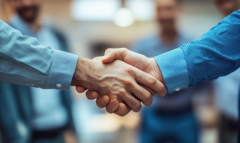 Handshake Symbolizing Agreement and Partnership in Business Setting ...