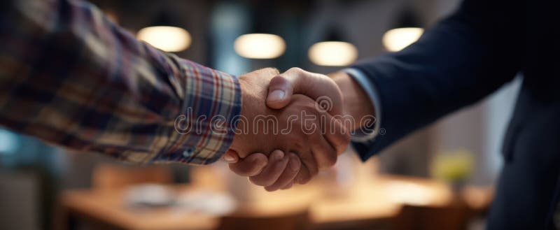 The Handshake Symbolizing Business Partnership and Mutual Agreement in ...