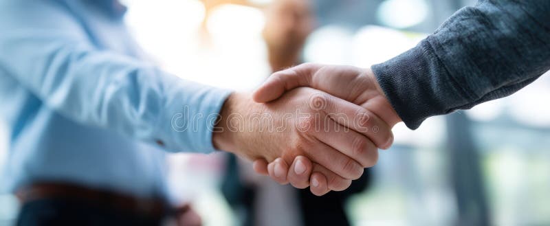 The Handshake Symbolizing Partnership and Collaboration in a Business ...