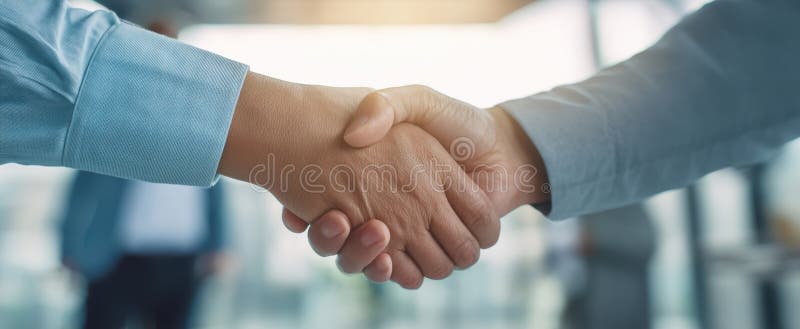 The Handshake Symbolizing Partnership and Collaboration in a Business ...