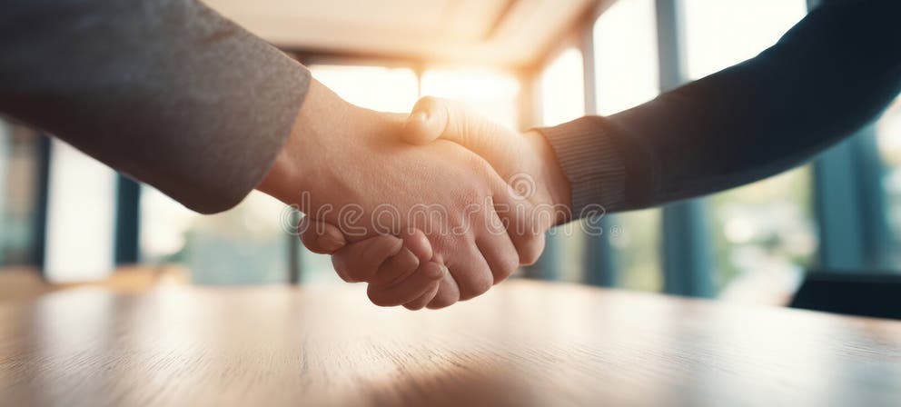 The Handshake Symbolizing Partnership and Collaboration in a Business ...