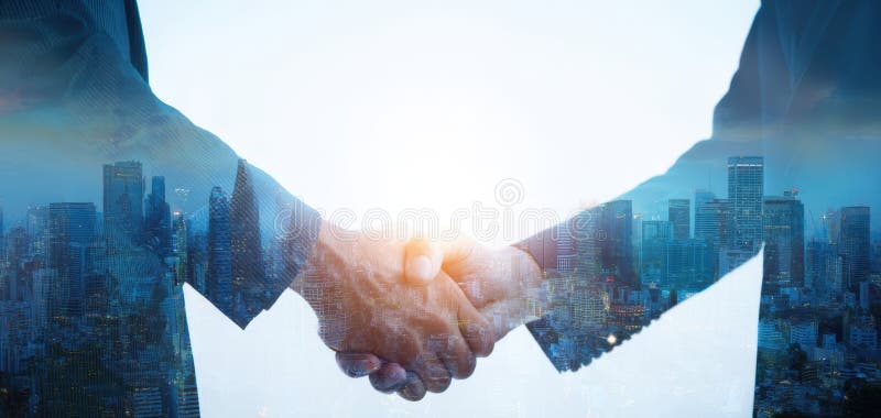The Handshake Symbolizing Partnership and Collaboration in a Modern ...