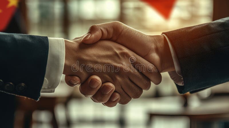 Handshake Symbolizing Unity and Respect in Professional Setting Stock ...
