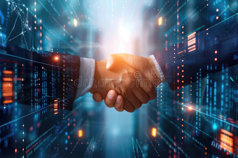 A Handshake in a Tech-rich Environment between Business Partners and ...