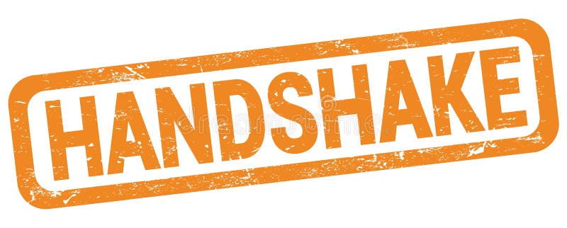 HANDSHAKE Text Written on Orange Rectangle Stamp Stock Illustration ... HANDSHAKE Text Written on Orange Rectangle Stamp Stock Illustration ...