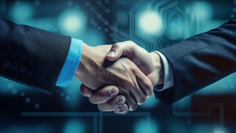 A Handshake between Two Business Partners Stock Illustration ...
