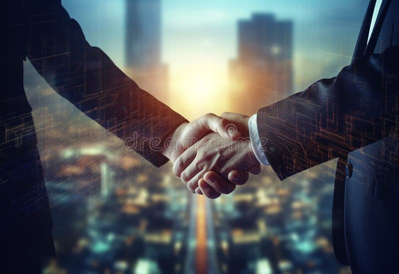 Handshake between Two Businessmen Handshake between Two Professionals ...