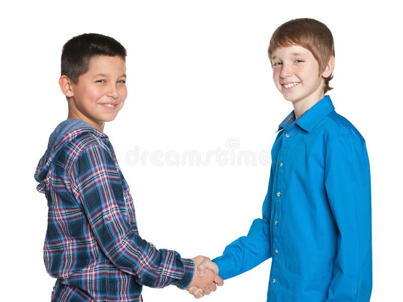 Two Children Shaking Hands