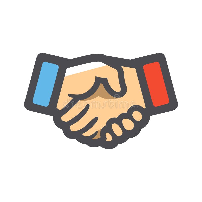 Handshake Two Hands Handclasp Vector Icon Cartoon Illustration. Stock ...