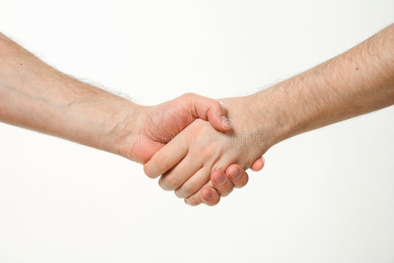 Handshake of Two Men. Hands without Clothes. Stock Photo - Image of ...