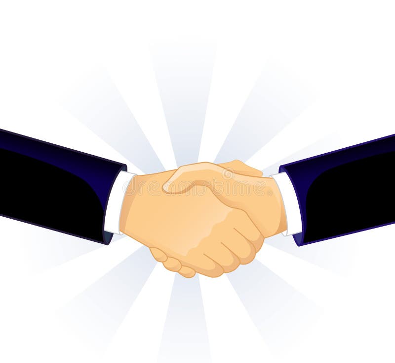 Handshake two men stock vector. Illustration of approve - 38932311