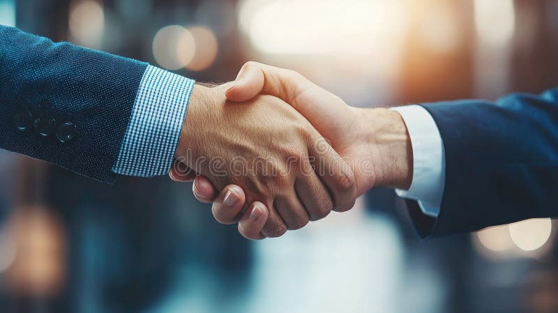 A Handshake between Two People, Signifying Trust Stock Illustration ...