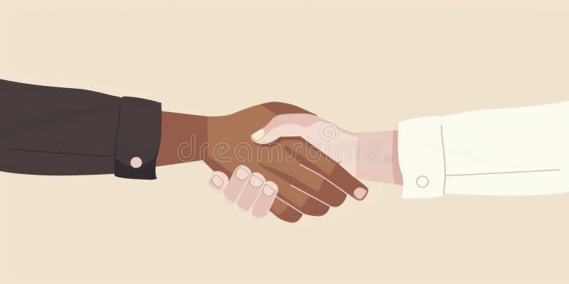 A Handshake between Two Politicians of Different Races and Genders ...