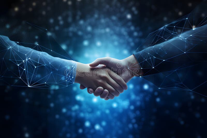 Handshake between Two Professionals. Generative AI Stock Illustration ...