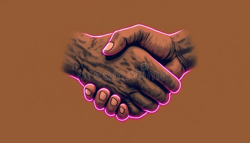 A Handshake: Unity, Diversity, and Mutual Respect Stock Illustration ...
