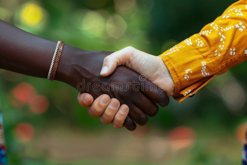 Handshake of Unity a Symbol of Harmony and Equality Stock Illustration ...