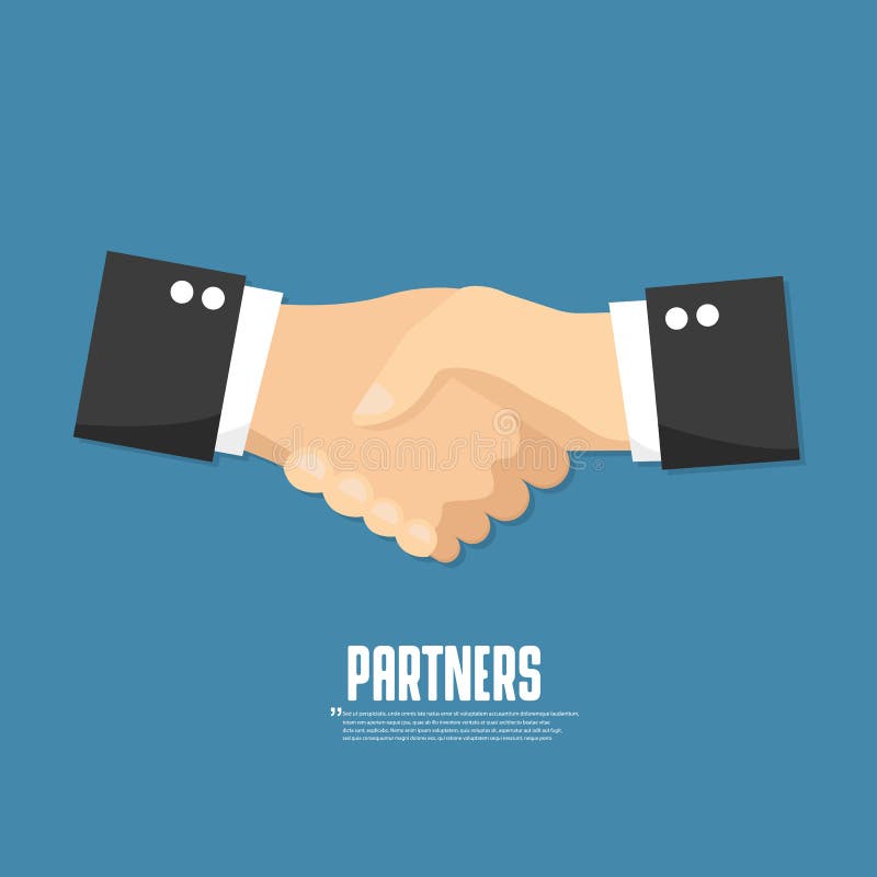 Handshake Vector Flat Design. Successful Transaction Stock Illustration ...