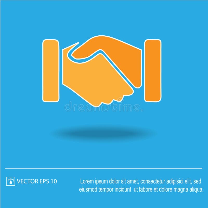 Handshake Vector Icon. Hands Shaking Symbol Stock Vector - Illustration ...