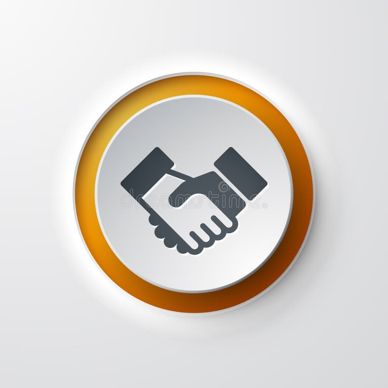 Handshake web icon stock illustration. Illustration of button - 112791373