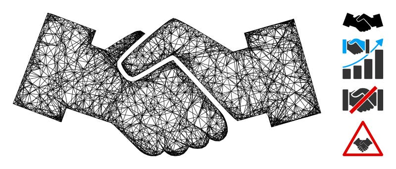 Handshake Web Vector Mesh Illustration Stock Illustration ...