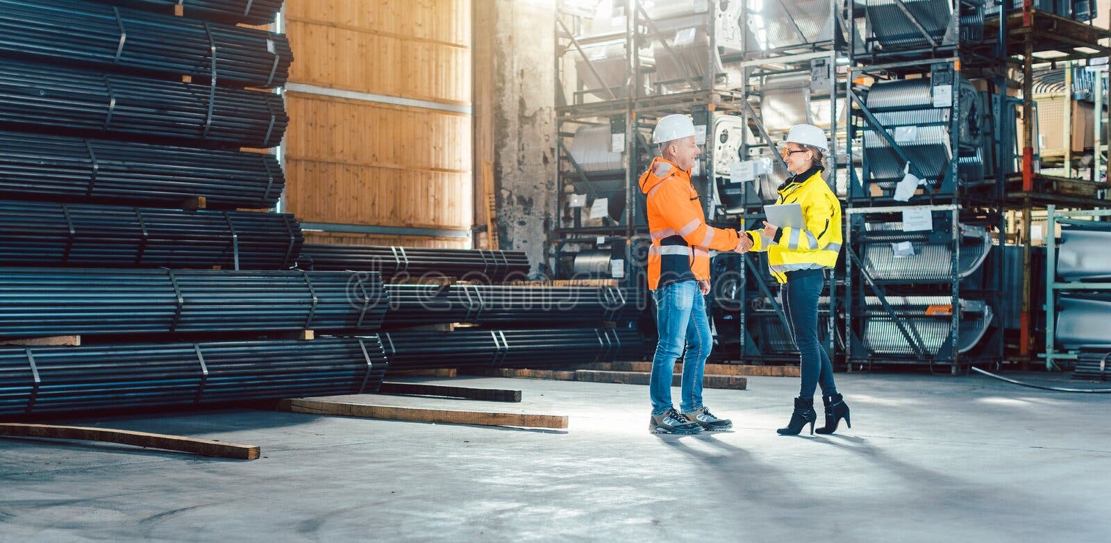 Worker and Customer Service of a Factory Stock Photo - Image of chinese ...