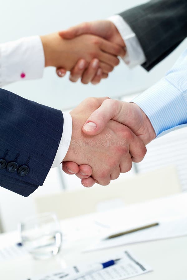 Row of handshakes stock image. Image of agreement, businessmen - 14570877