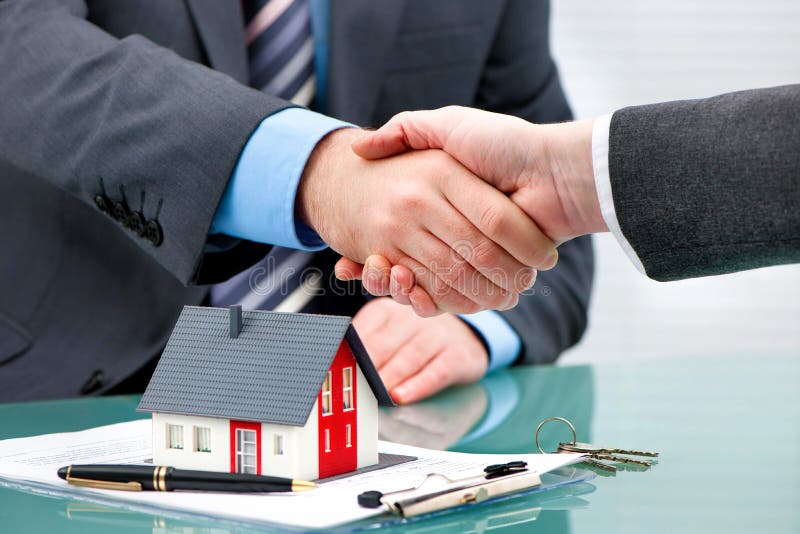 Handshakes with Customer after Contract Signature Stock Image - Image ...