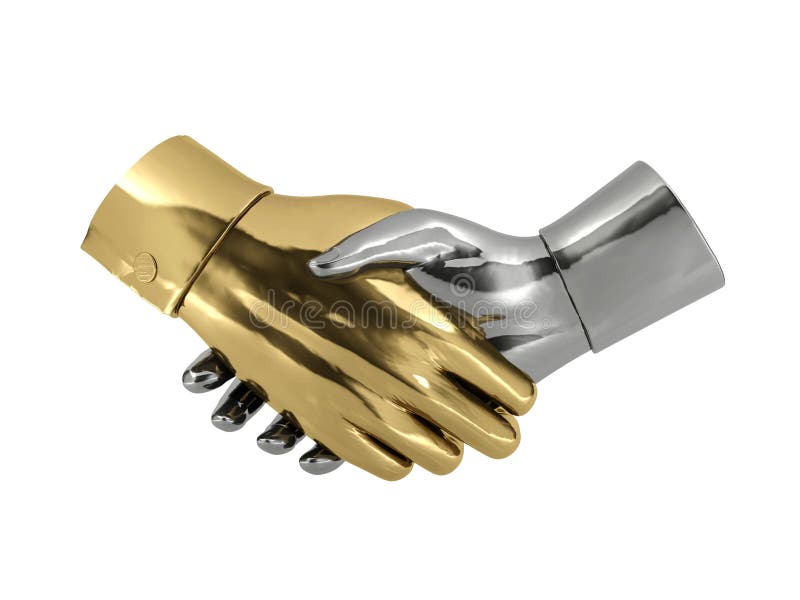 Handshake Silver And Gold People Concept Stock Vector - Illustration of ...