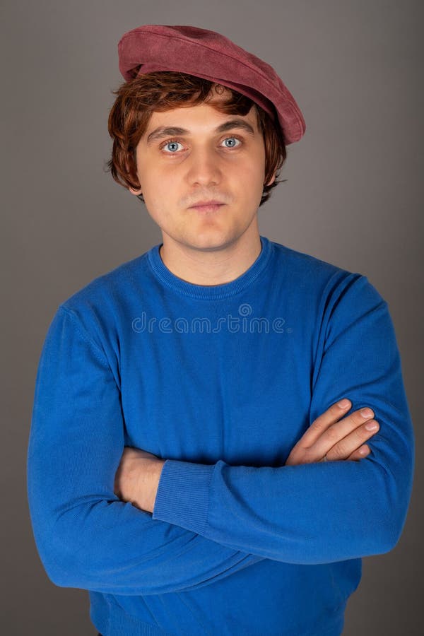 Handsome Actor with Wig and Hat Stock Photo - Image of person ...